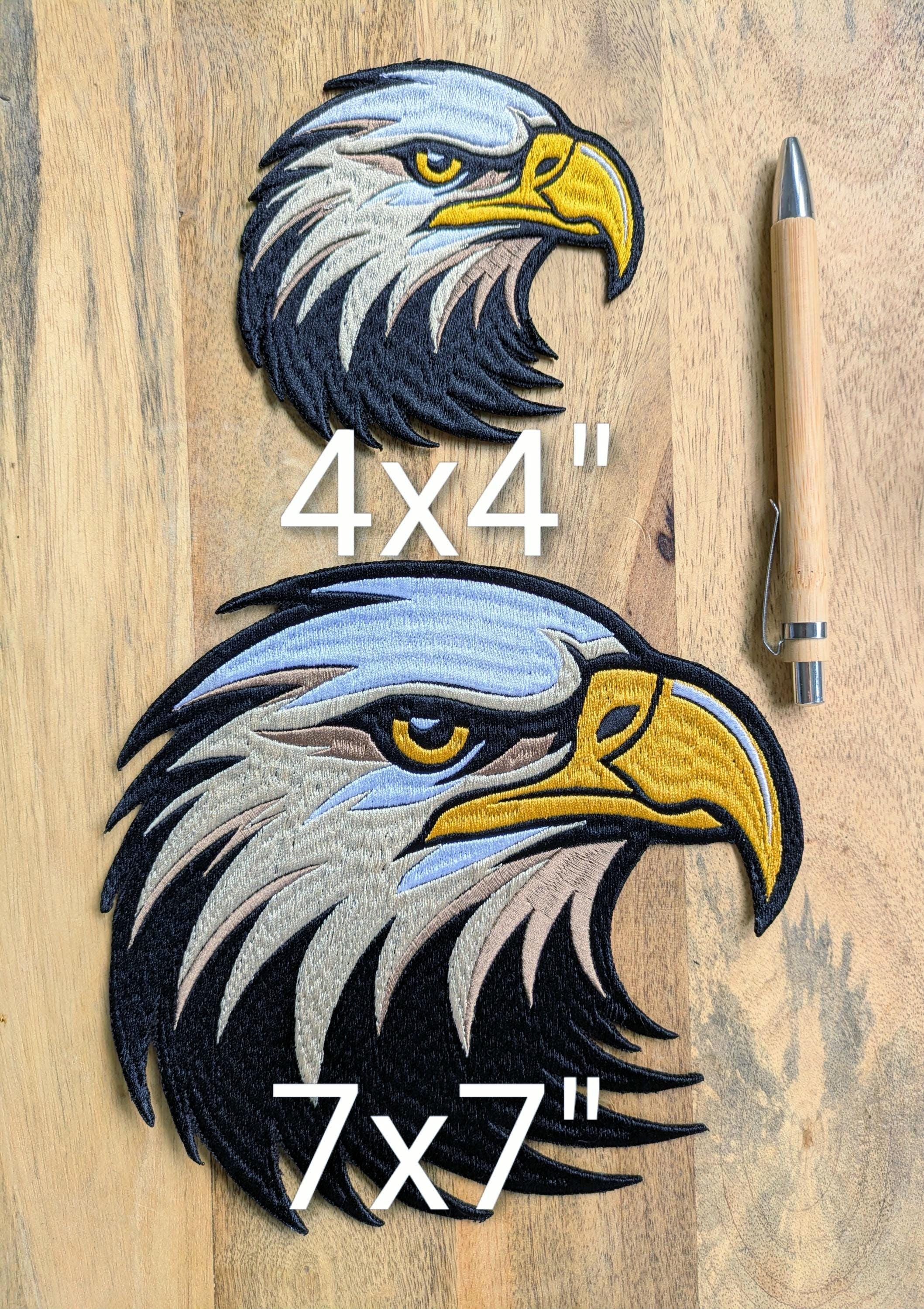 Embroidered Bald Eagle Patch: Patriotic Sew-on Applique - 4x4 or 7x7 ...