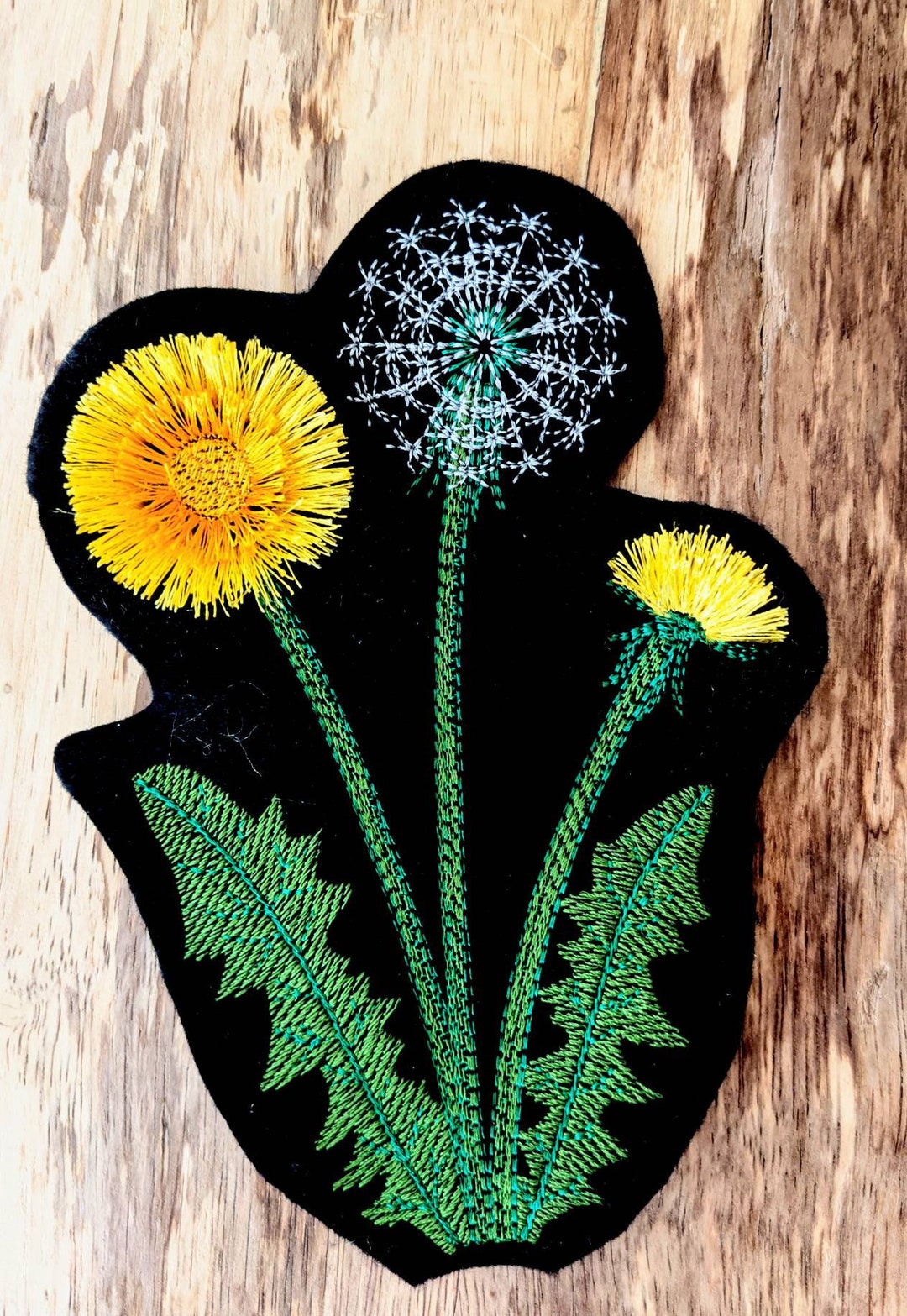 Dandelion Patch Iron On, Sew on With Fringe Detail for Jackets, Bags ...