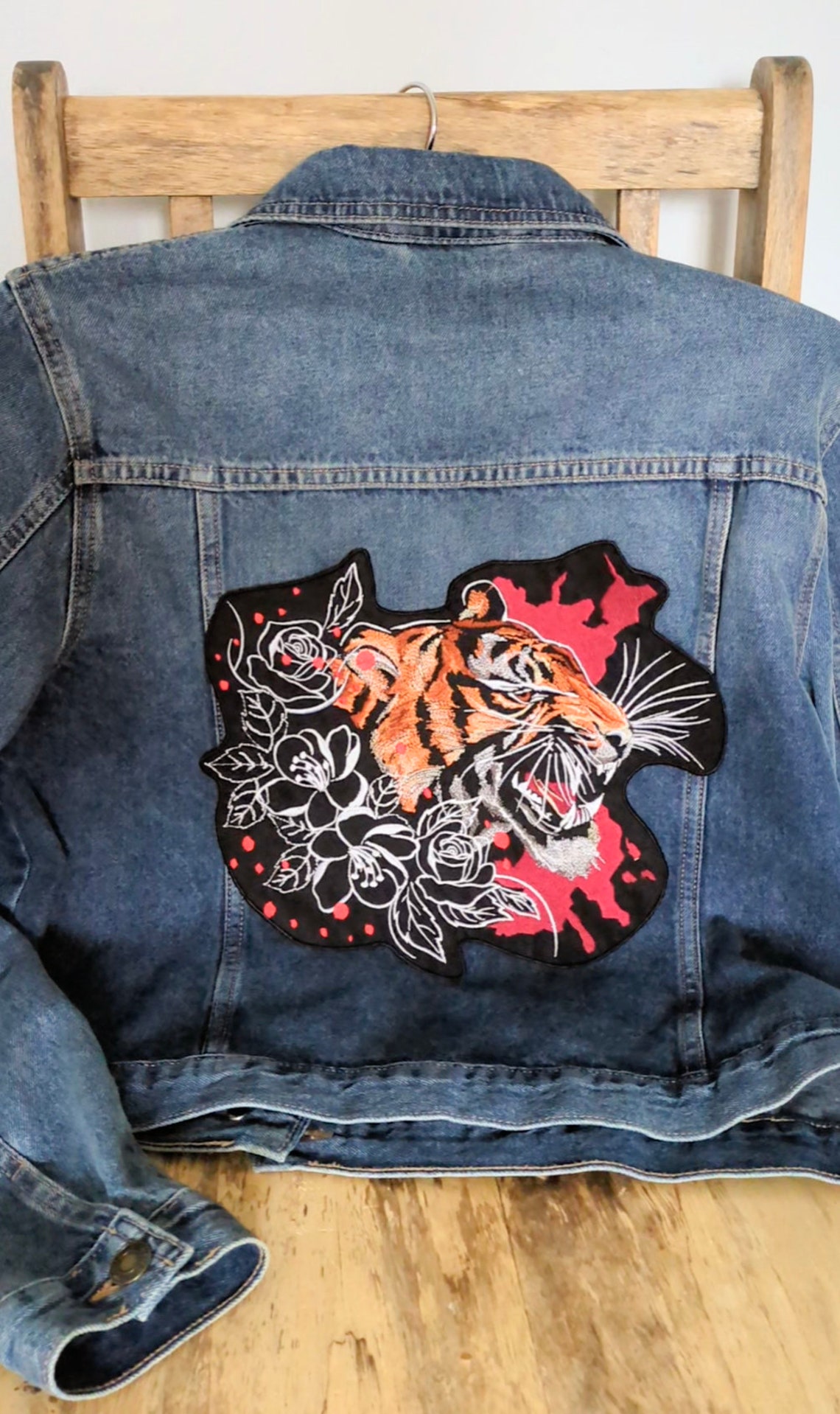 Embroidered Tiger Patch for Jackets, Bags Large Back Patch - Etsy