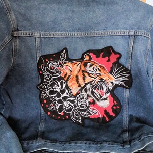 Embroidered Tiger Patch for Jackets, Bags Large Back Patch - Etsy