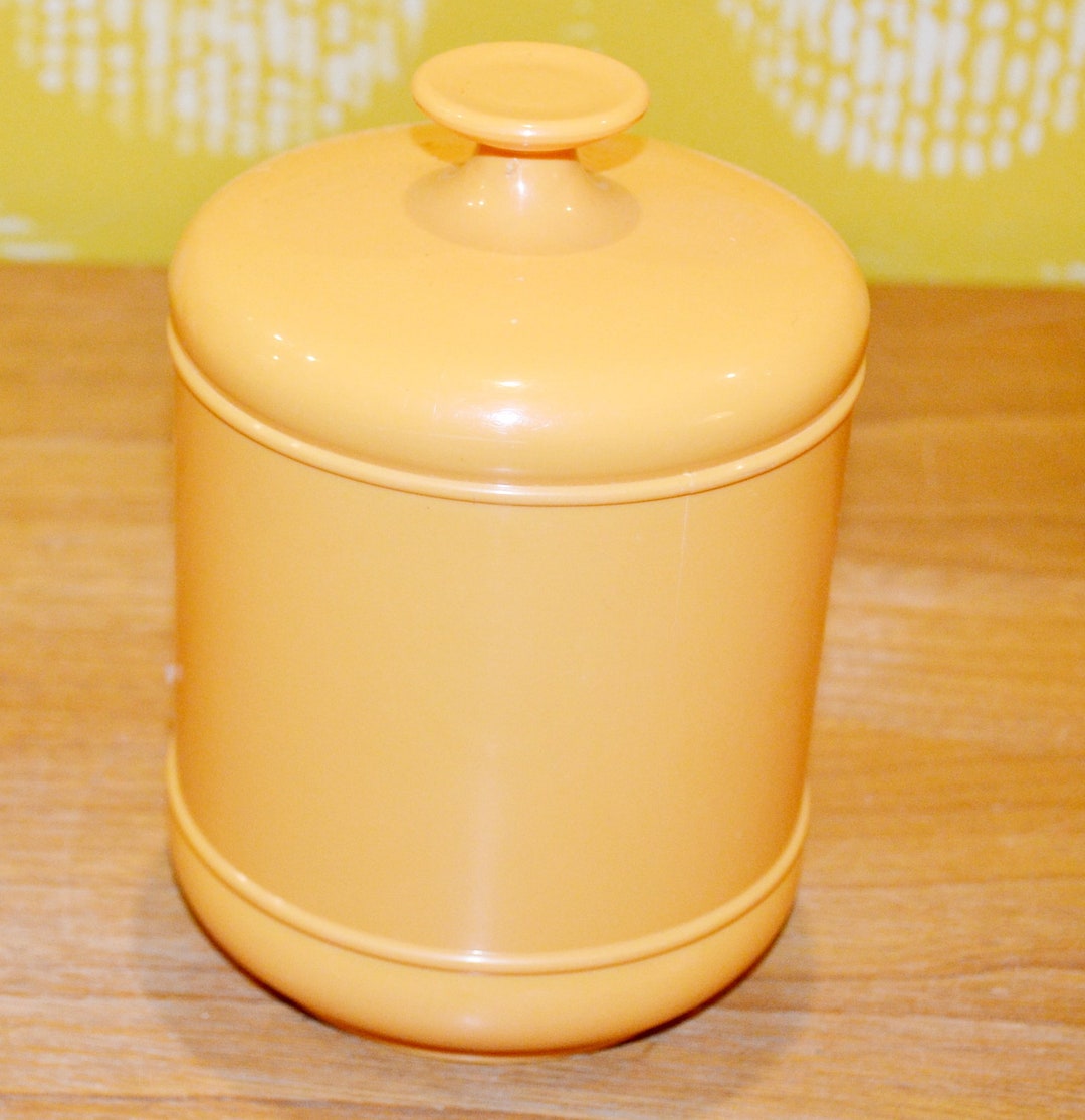 Vintage EMSA Tin Sunny Yellow 70s Seventies Mid Century Retro - Etsy