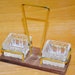 Vintage Salt and Pepper Dispenser Wood/glass 70s Retro Mid Century ...