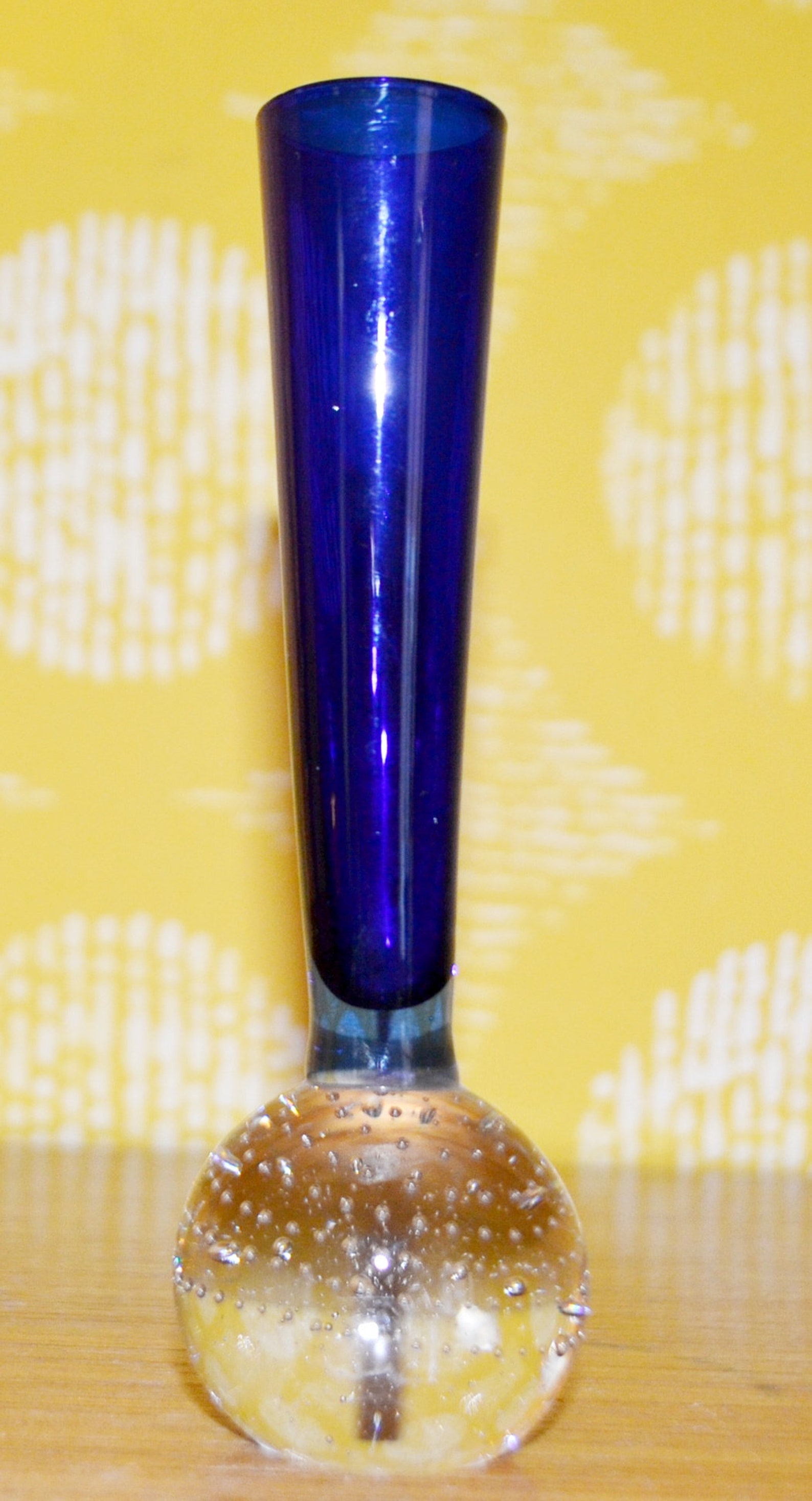 Vintage Glass Vase Blue 70s Retro Mid Century Space Age Shabby - Etsy UK