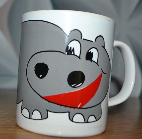 Vintage Mug 70s Coloroll England Hippo - Etsy UK