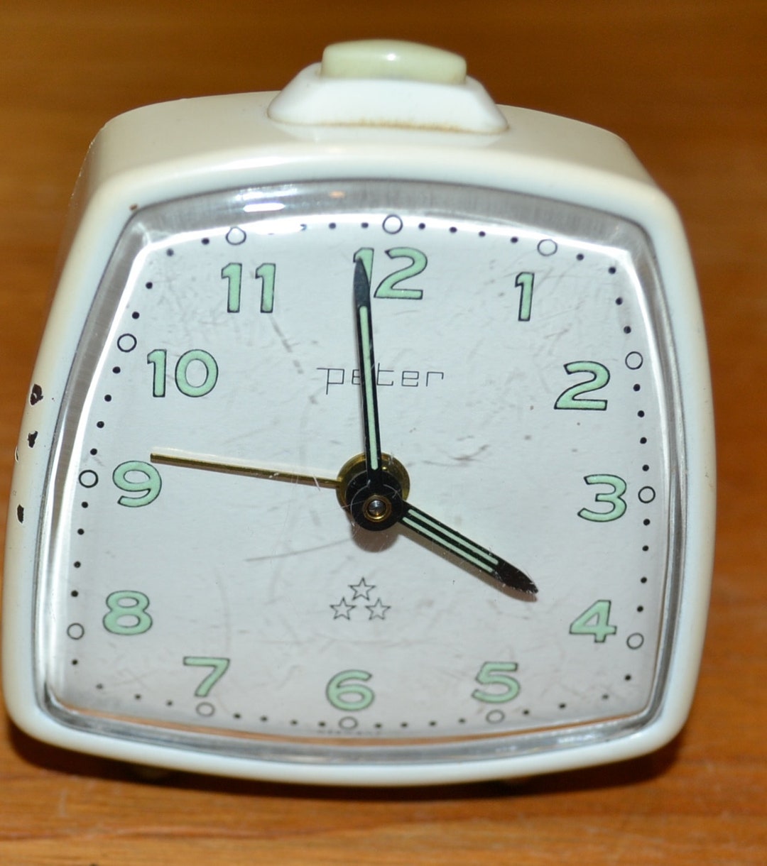 Vintage Alarm Clock by Peter Retro Design 50s Grey / White Mid Century ...