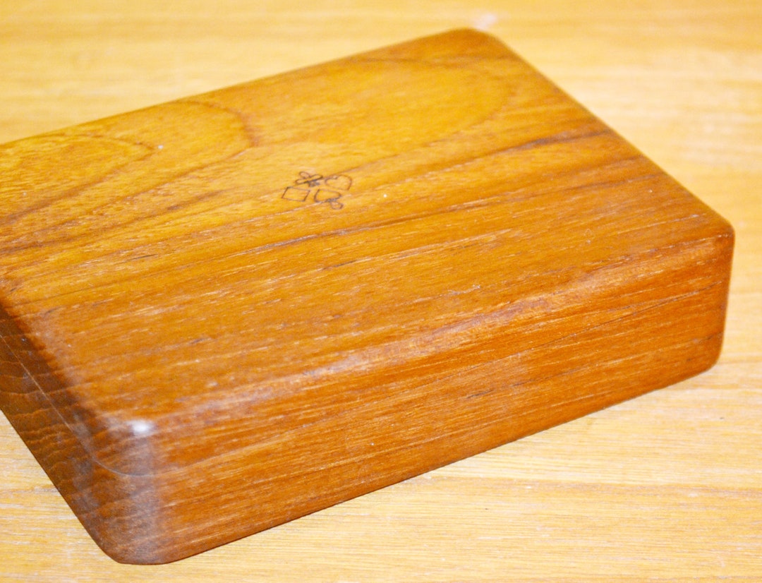 Vintage Teak Card Game Set in Box Made of Teak Wood Danish Design 60s ...