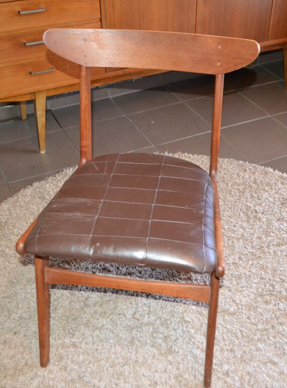 Dining Room Furniture Vintage Chair Brown Brown 50s Mid Century Retro ...