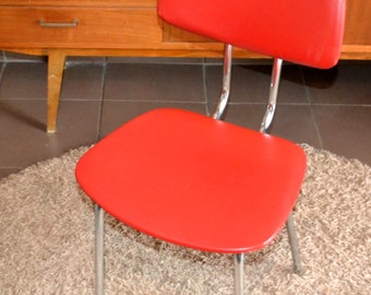 Red Retro Chair - Etsy