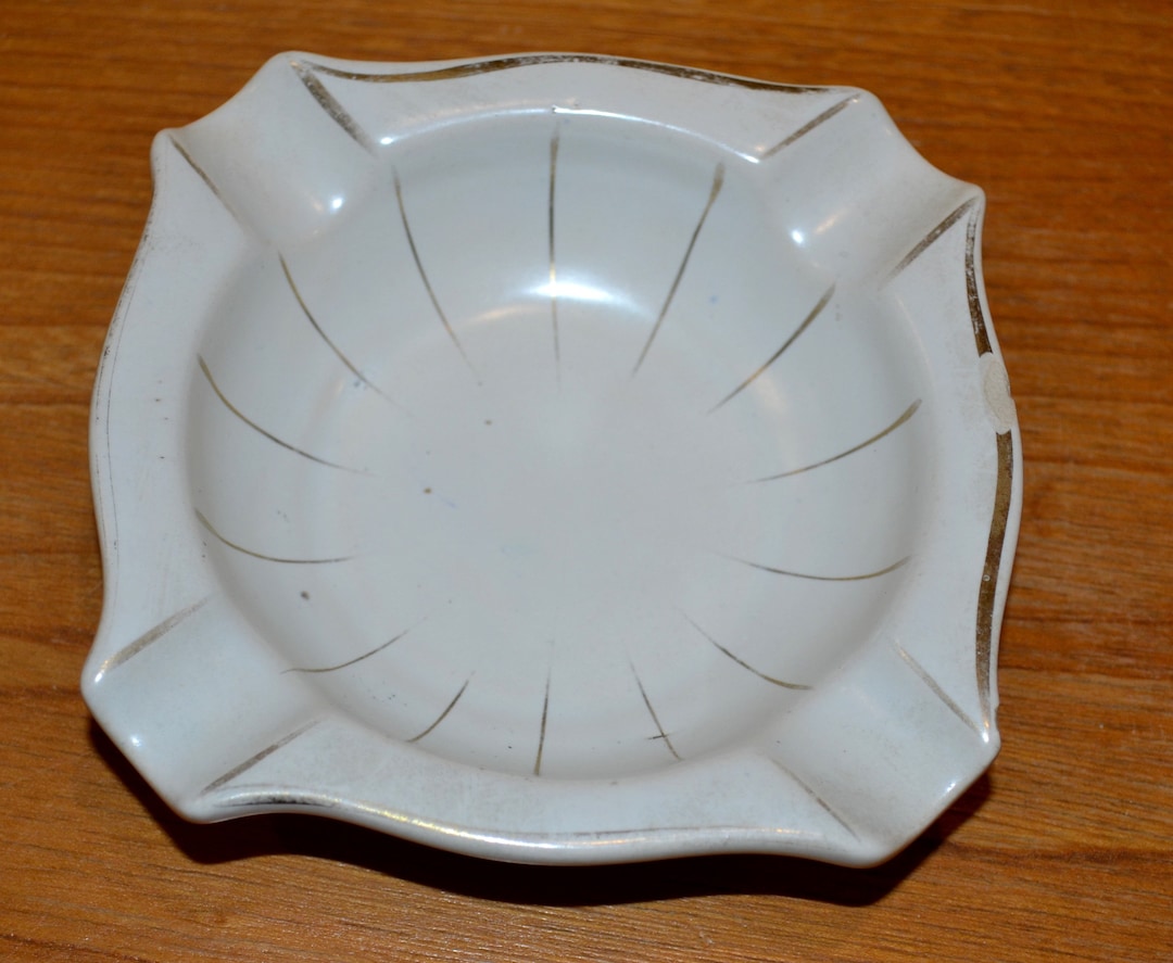 Vintage Ceramic Ashtray Beige Retro Mid Century Space Age Ashtray WGK ...