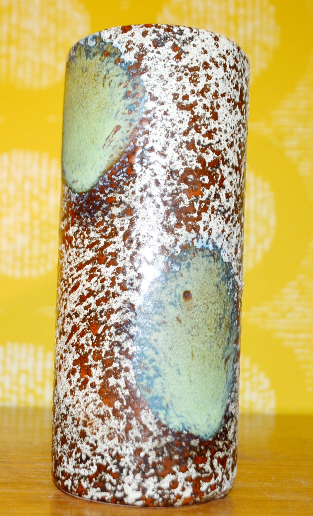 Vintage Ceramic Hole Vase Green 70s Retro Design Mid Century Space Age ...