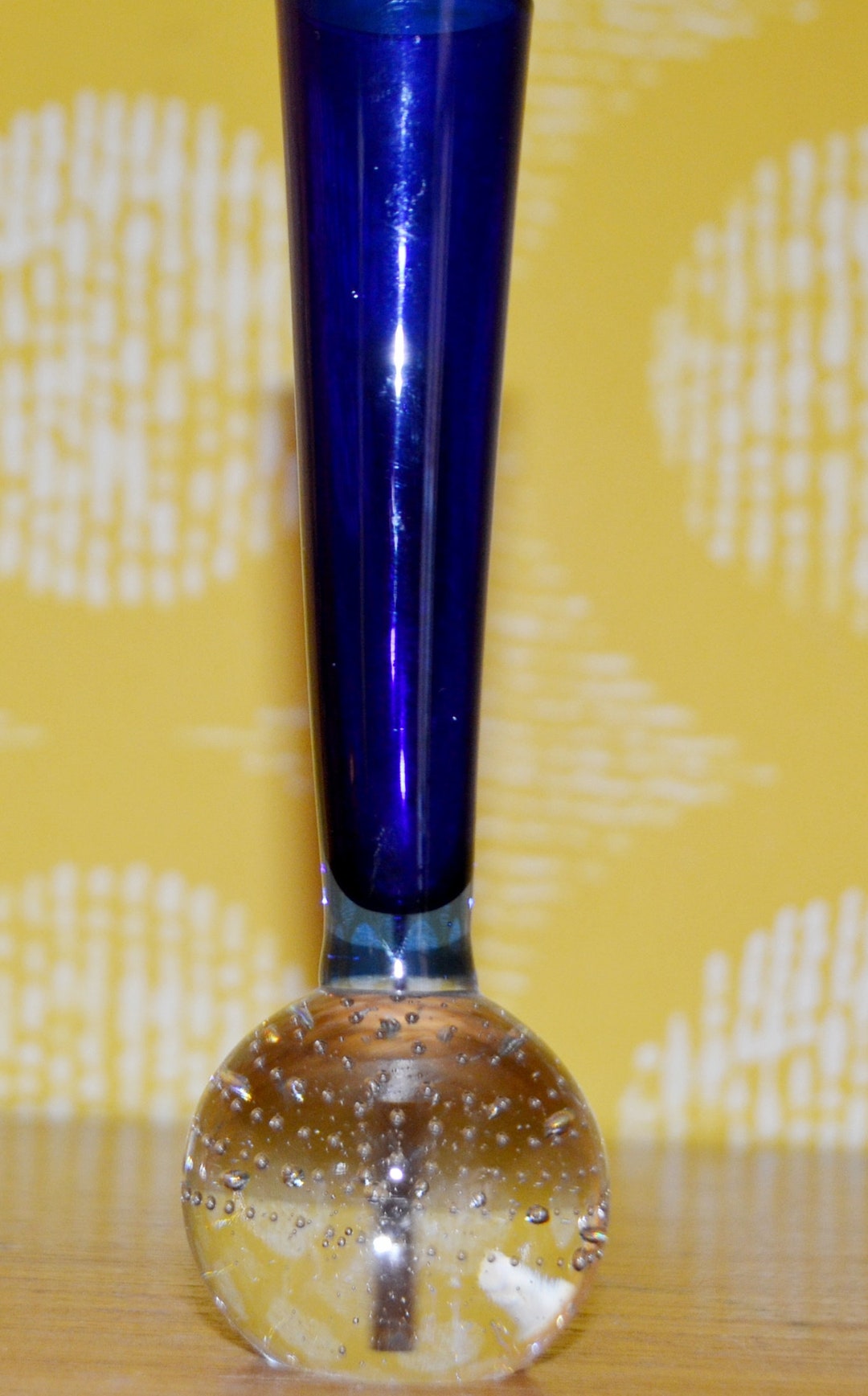Vintage Bubble Glass Vase, Blue Bubble Glass Vase, SOLIFLEUR Bubbles ...