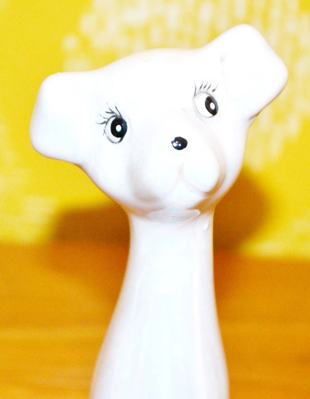Vintage Ceramic Figure White Dog Dog Deco 70s Decoration Mid Century ...