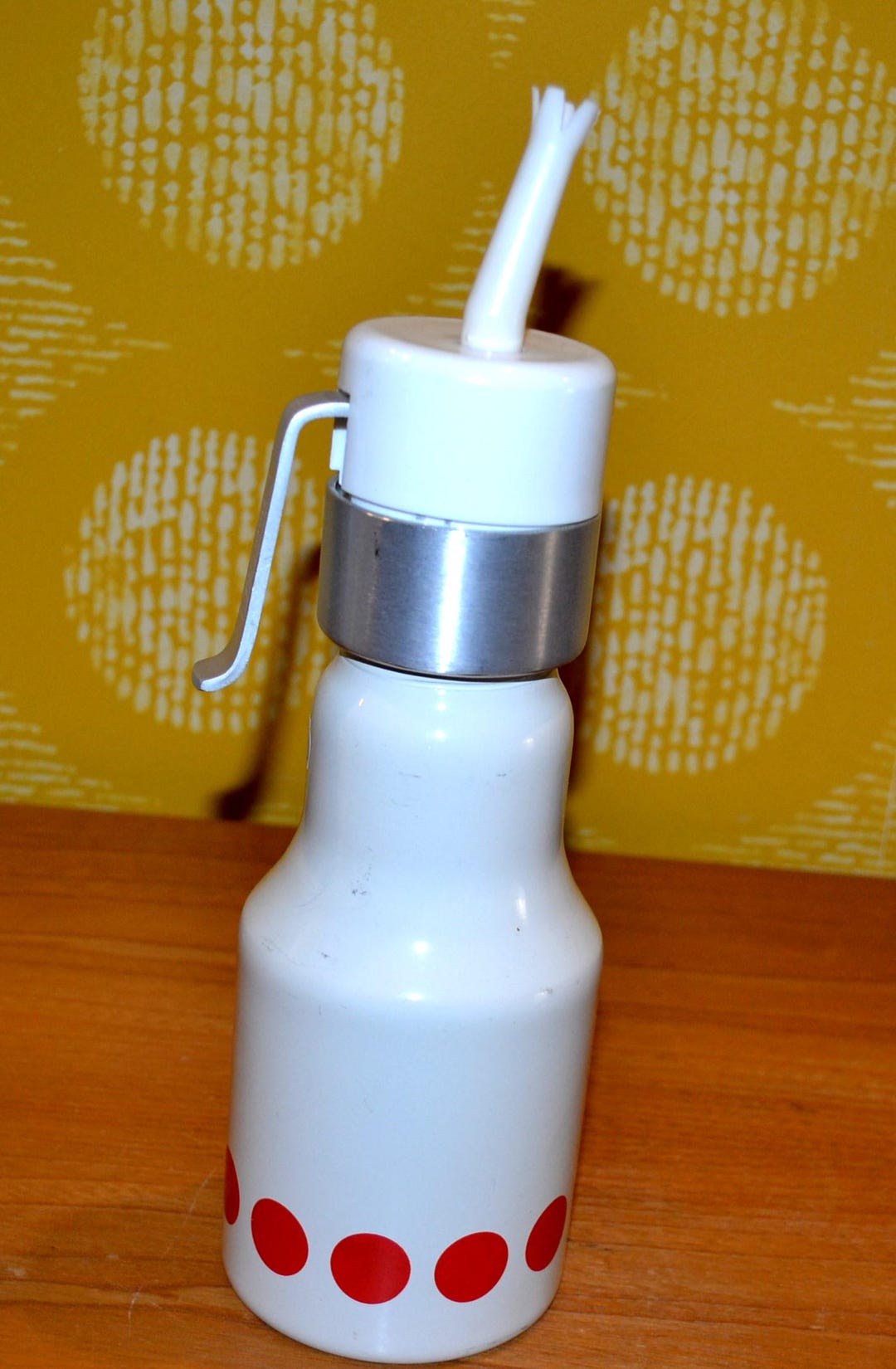 Vintage Ceramic Cream Syphon White/red 70s Mid Century Retro Space Age ...