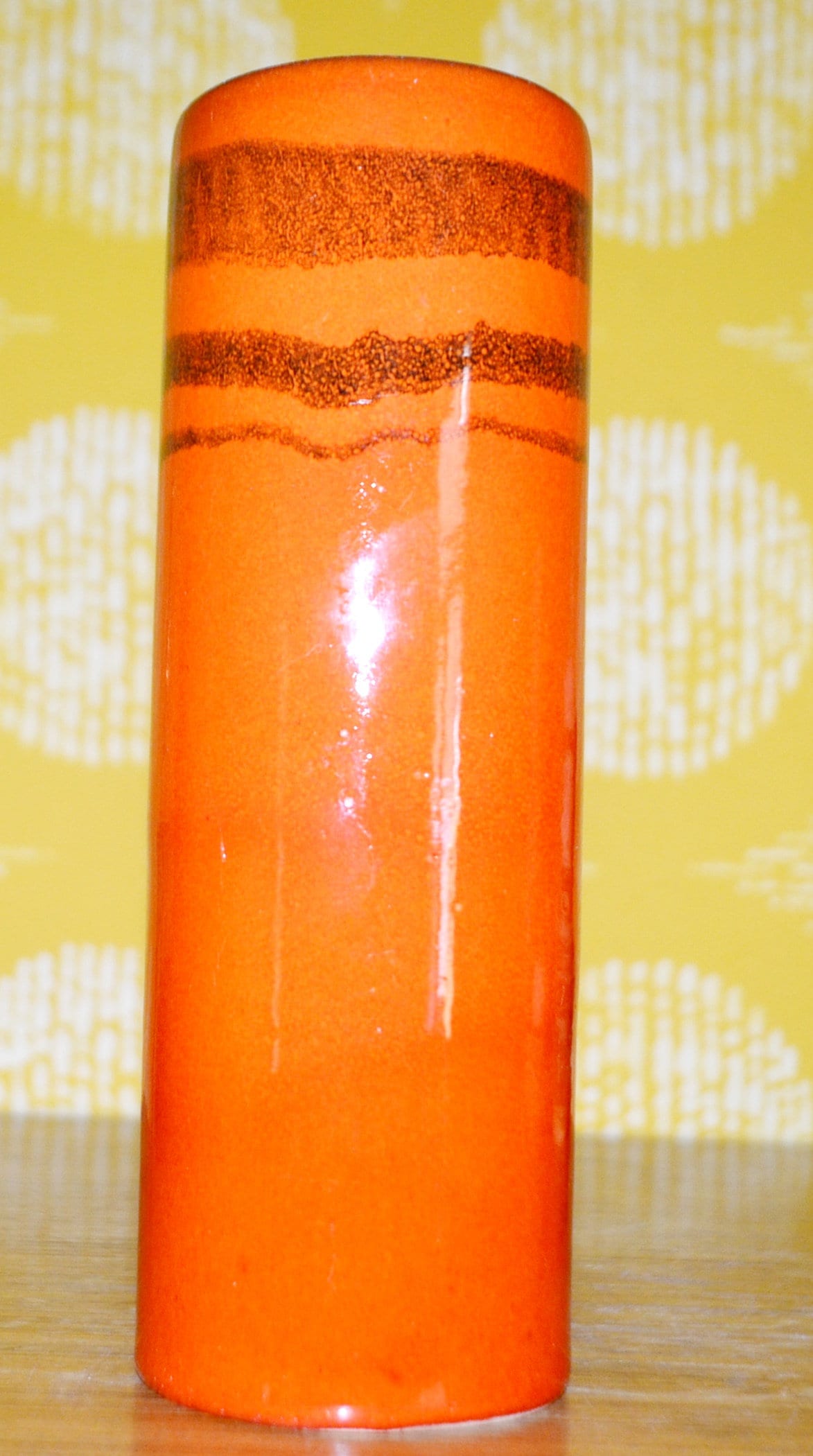 Vintage Ceramic Vase 70s Orange Brown Space Age Mid Century Retro ...