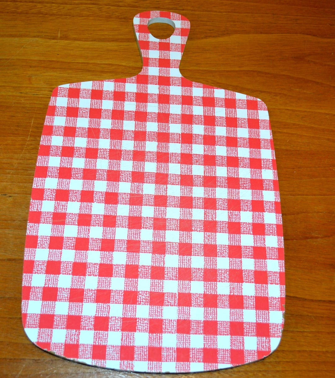 Very Nice Large Vintage Formica Bread/cutting Board, 1970s, White/red ...