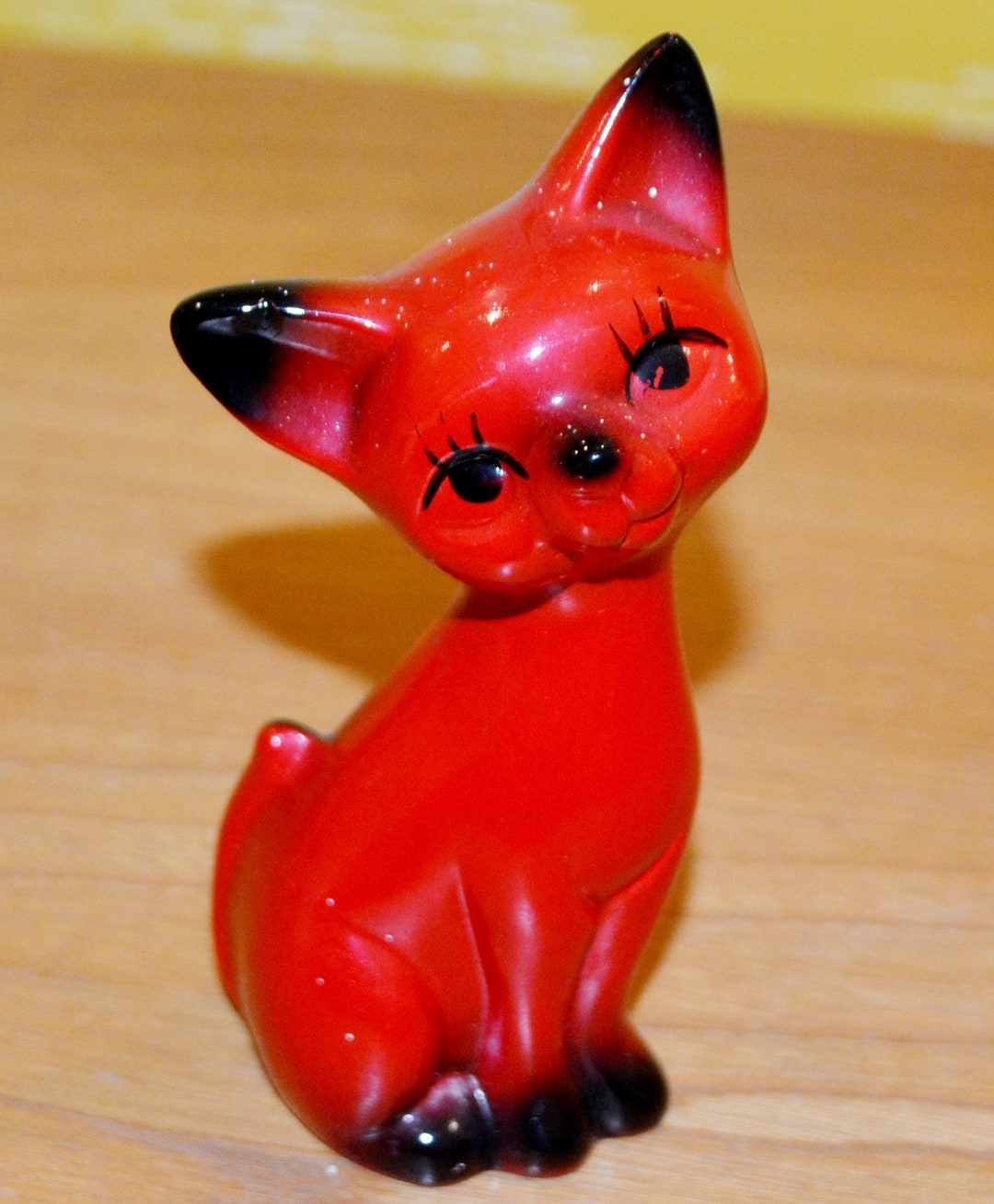 Vintage Cat Figure Decoration Red 70s. Cat WGK WGP Retro Mid Century ...