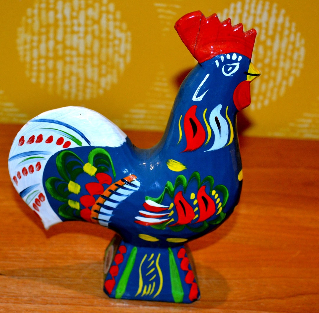 Original Vintage Wooden Dala Rooster by Nils Ollson From the 70s ...