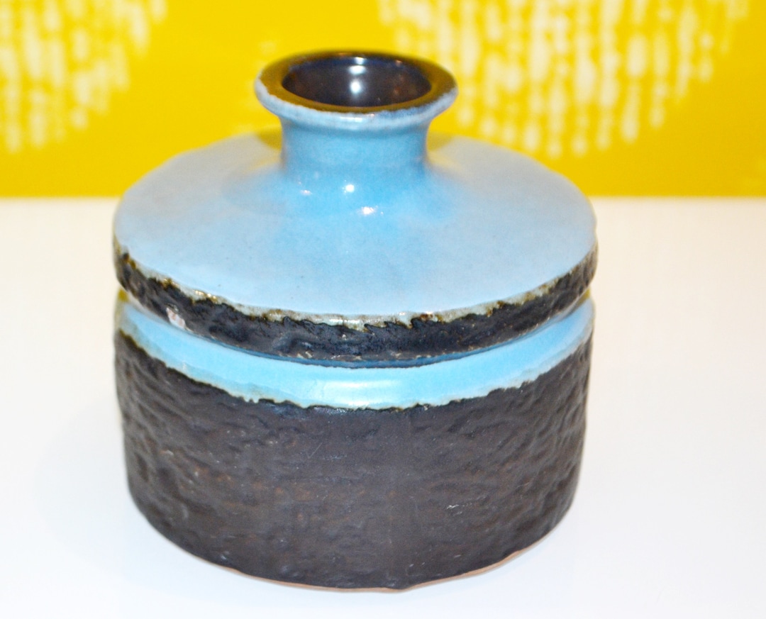 Vintage Ceramic Vase, Blue, 70s Retro, Mid-century, Shabby Chic ...