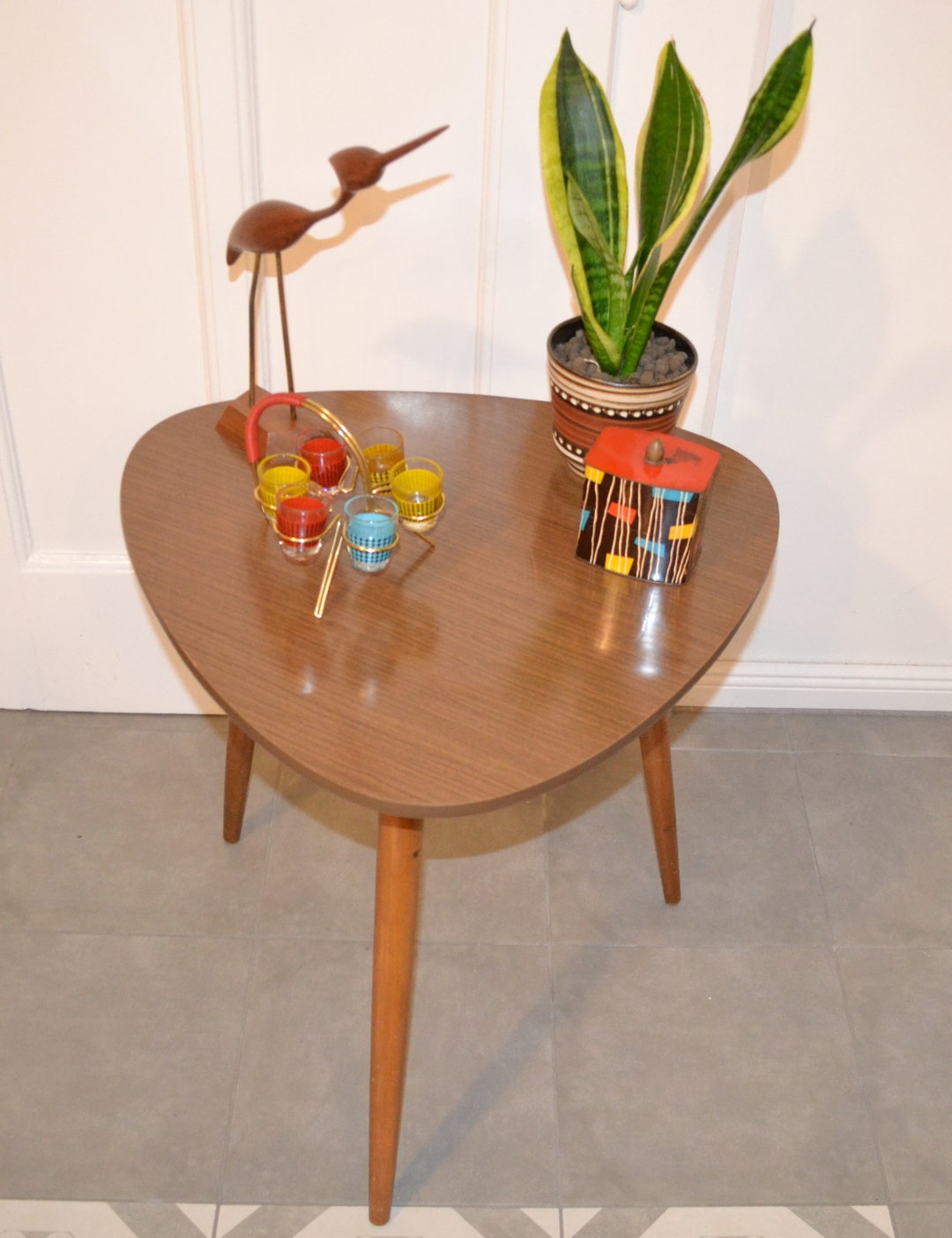 Vintage Cocktail Table, Wood, 1950s Retro, Mid-century, Shabby Chic ...