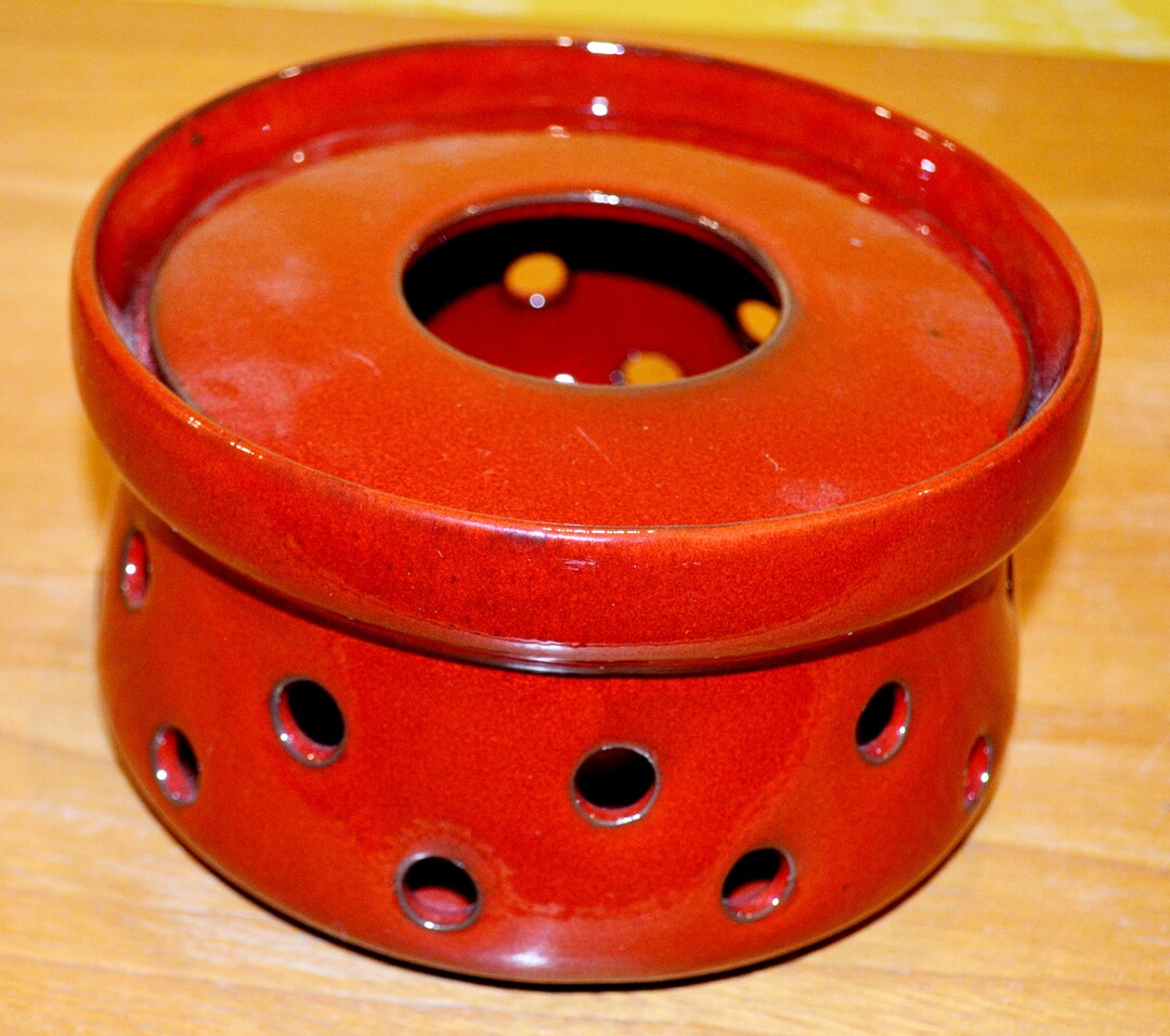 Vintage Ceramic Tea Warmer Red From the 70s Retro Mid Century Warmer ...