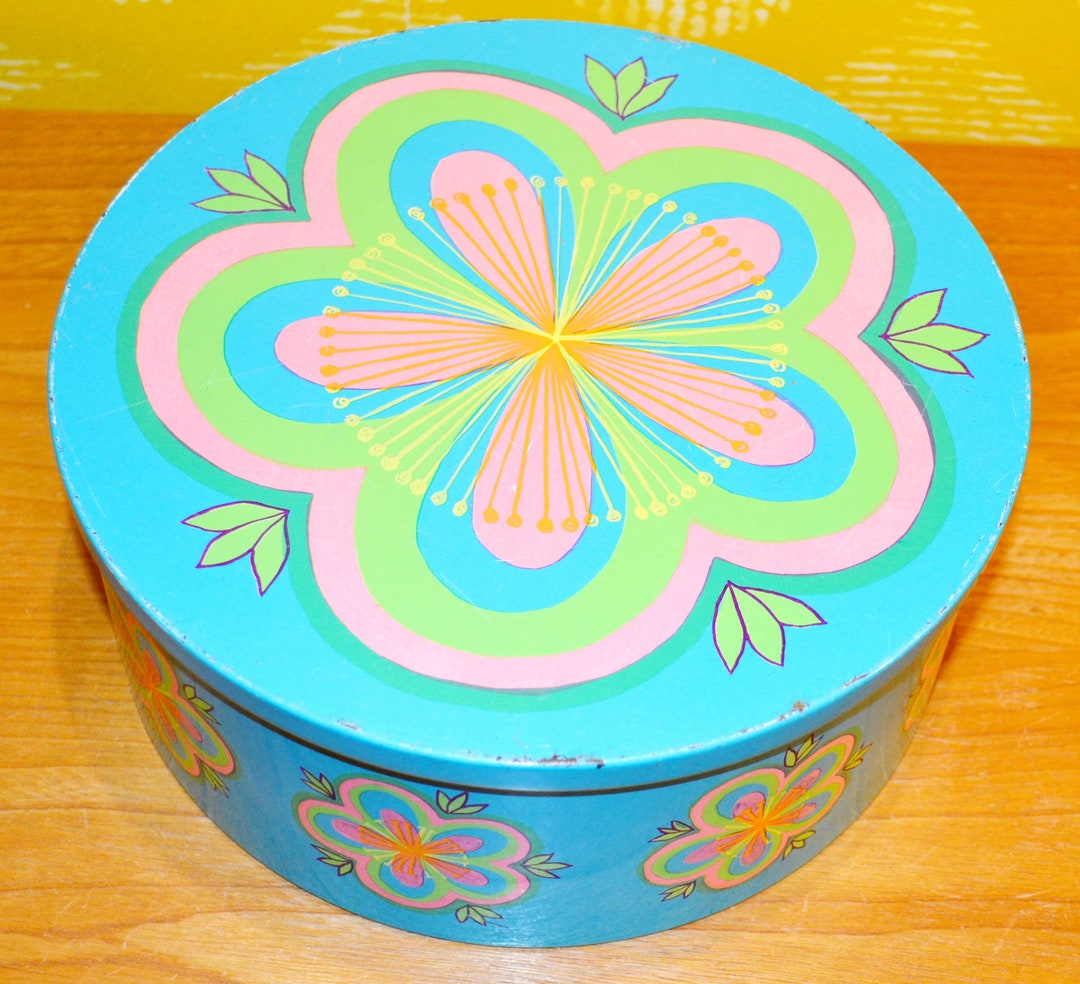 Vintage Tin Can Colorful 70s by IRA Design Made in Denmark Retro Space ...