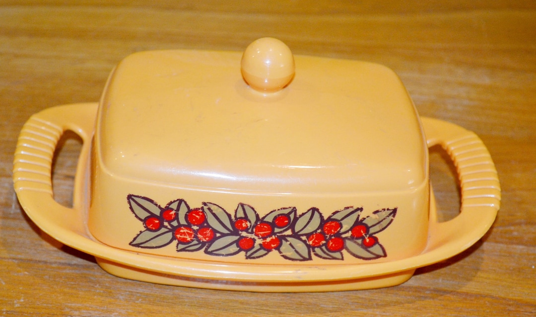 Beautiful Vintage Butter Dish From EMSA Orange 70s Plastic Retro ...