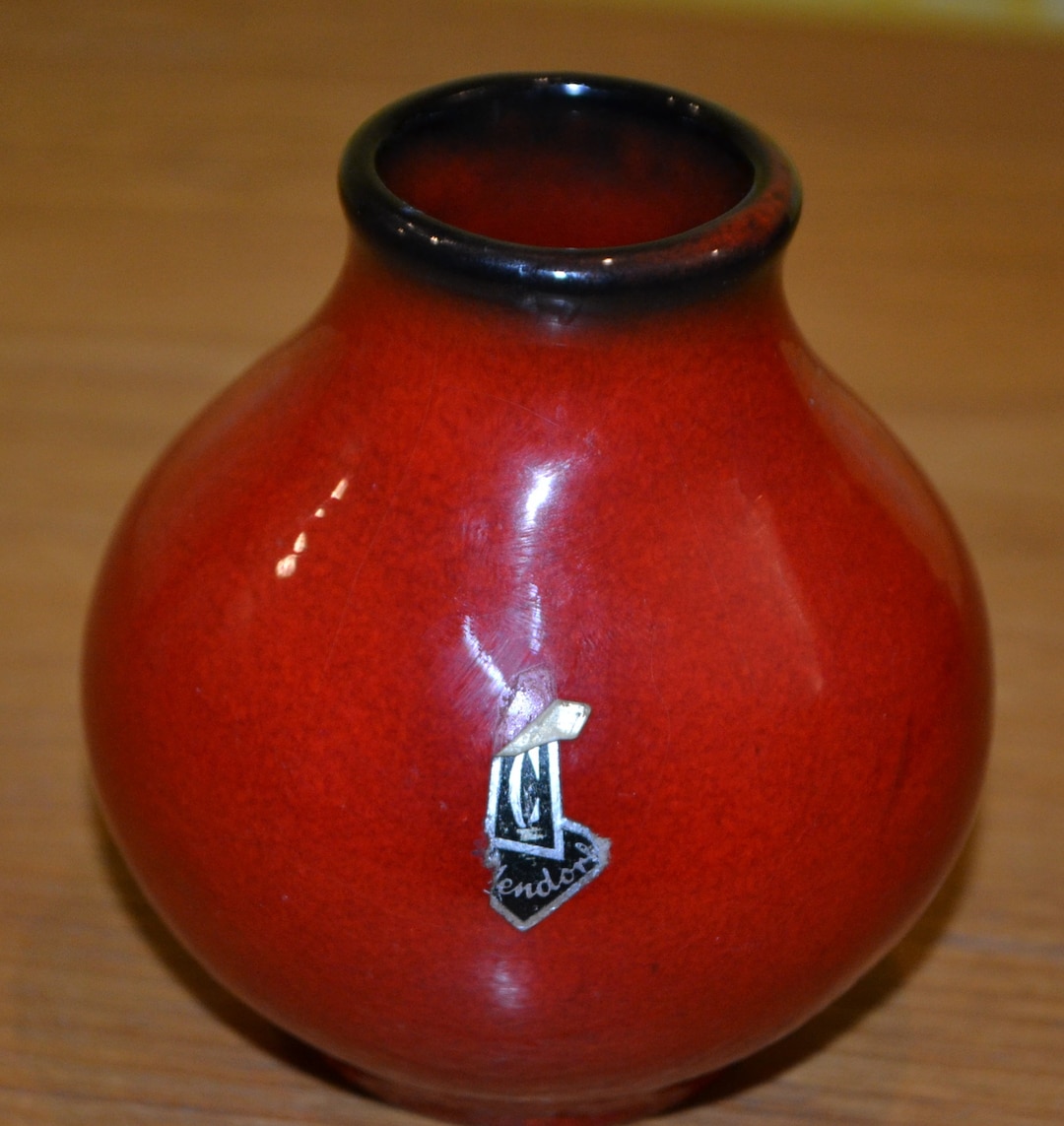 Vintage Ceramic Mini Vase Red 70s Model 47/15 Retro Design Mid Century ...