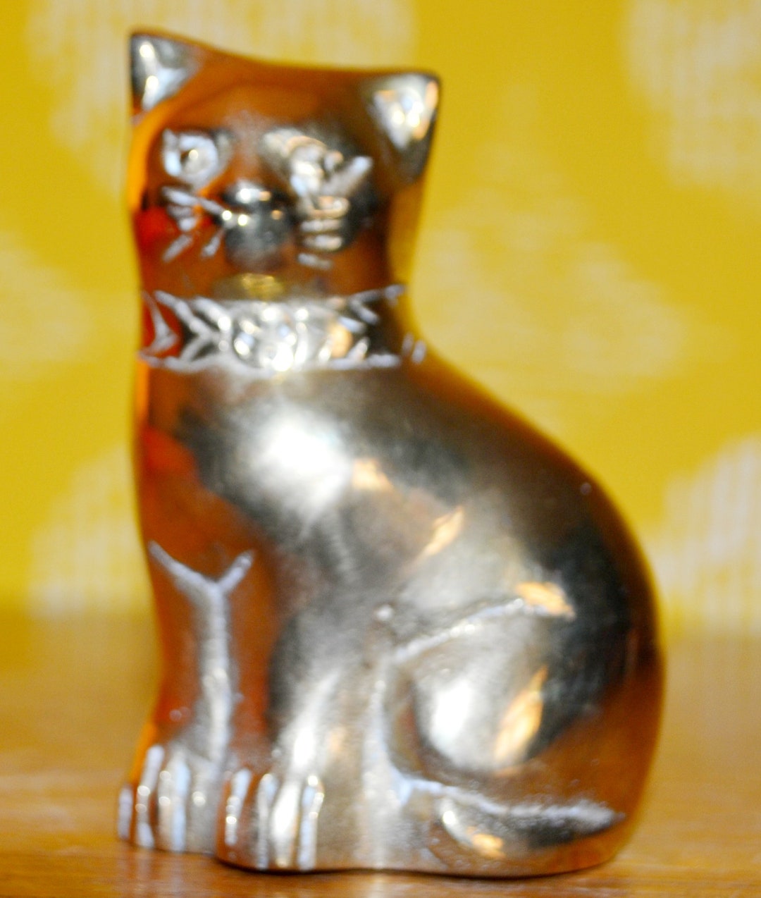 Vintage Brass Decorative Figure Cat 70s Retro Mid Century Country Style ...