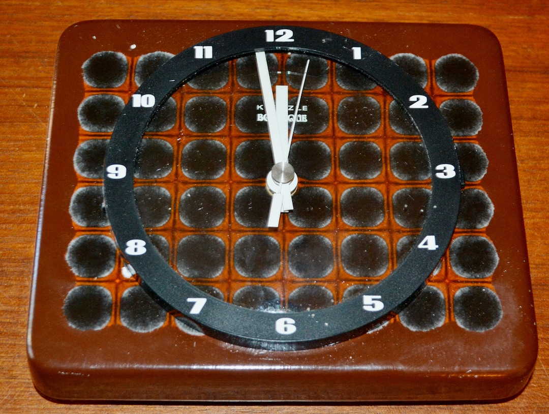 Vintage Kienzle Boutique Kitchen Watch Ceramic Brown 70s Retro Mid ...