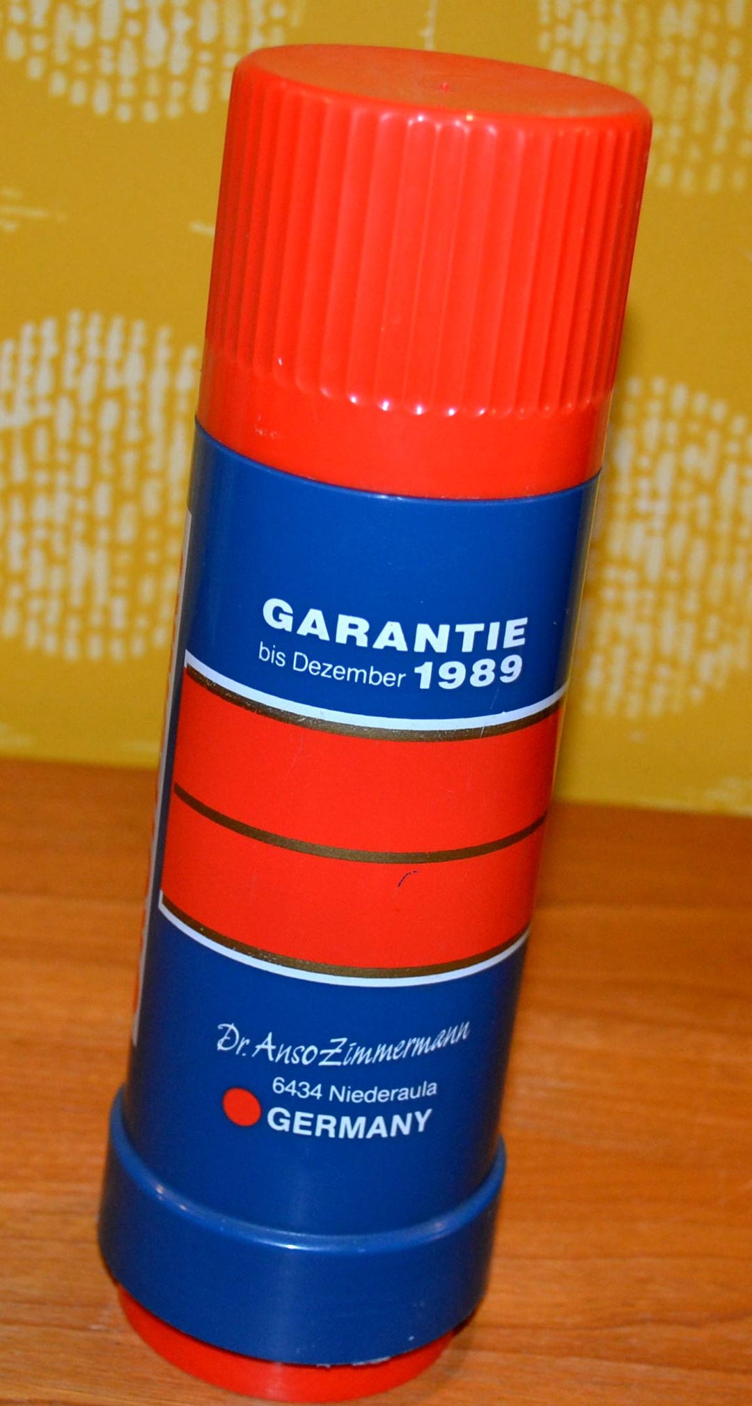 Vintage Thermos Flask by Rotpunkt Red/blue 70s Retro Design Mid Century ...