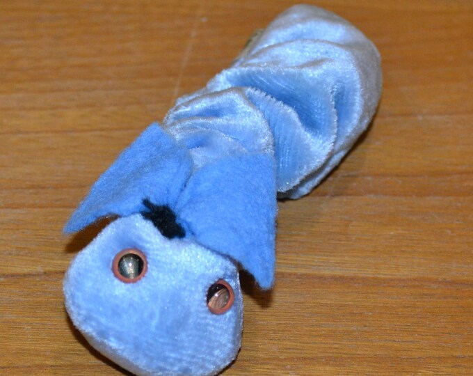 Vintage Stuffed Worm, Blue, 80s Retro, Mid Century, Shabby Chic ...