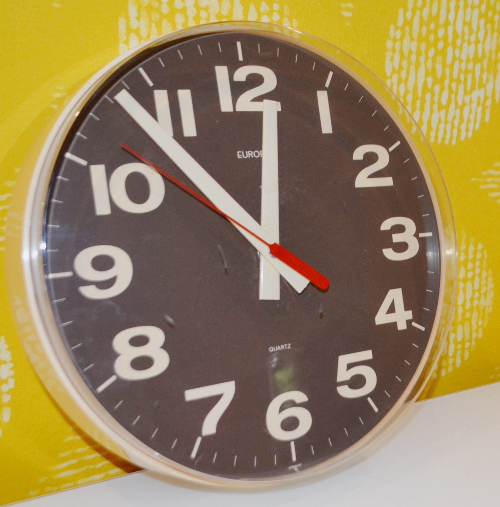 Home & Living Clocks Vintage Ceramic Wall Clock Brown Beige 70s Retro ...