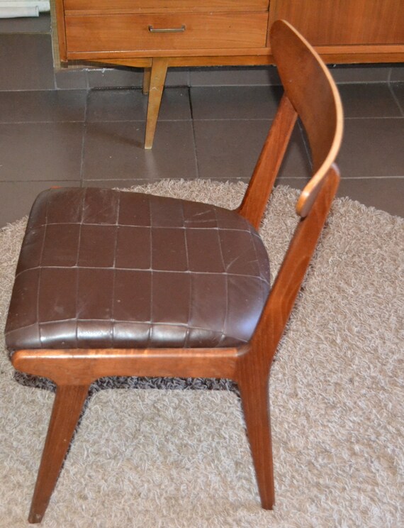 Dining Room Furniture Vintage Chair Brown Brown 50s Mid Century Retro ...