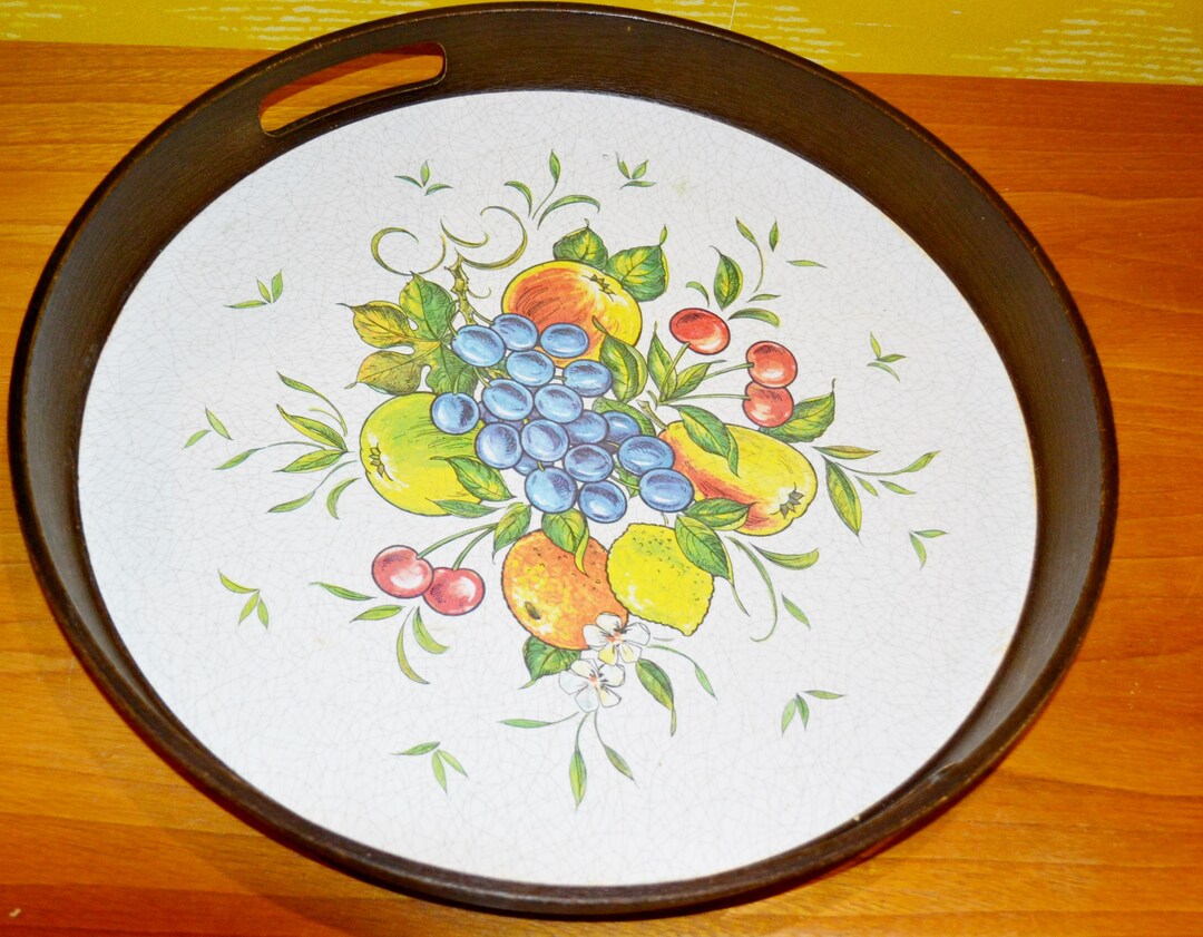 Vintage Plastic Tray by EMSA 70s Retro Mid Century Shabby Chic Country ...