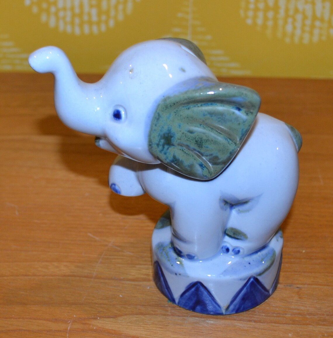 Vintage Ceramic Money Box, Blue Elephant, 1970s, Retro, Mid-century ...