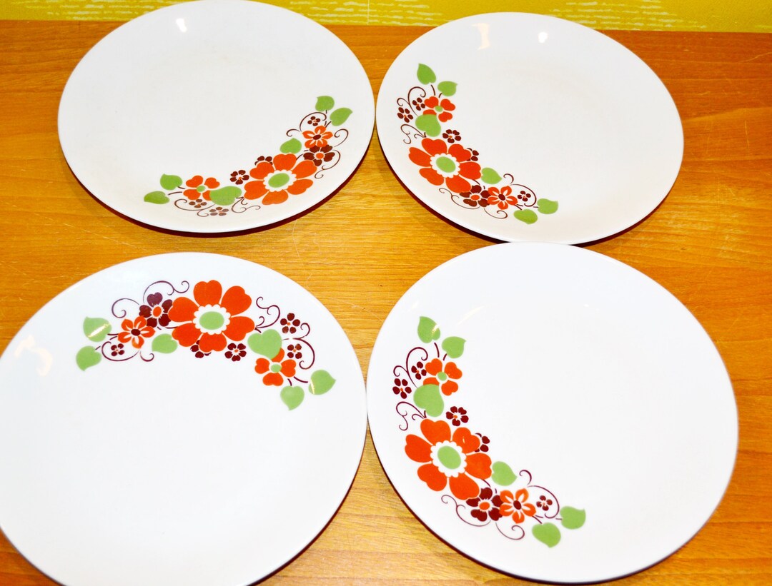 Vintage 4 Cake Plates From the 1970s by Bareuther Porcelain, Retro Mid ...