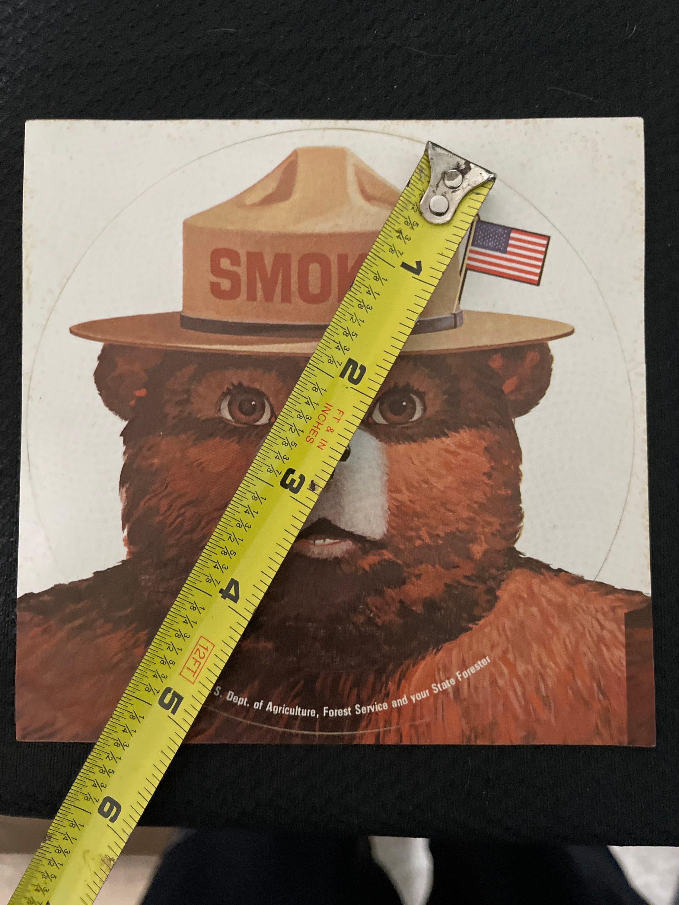 Vintage Smokey the Bear 1970s Decal - Etsy