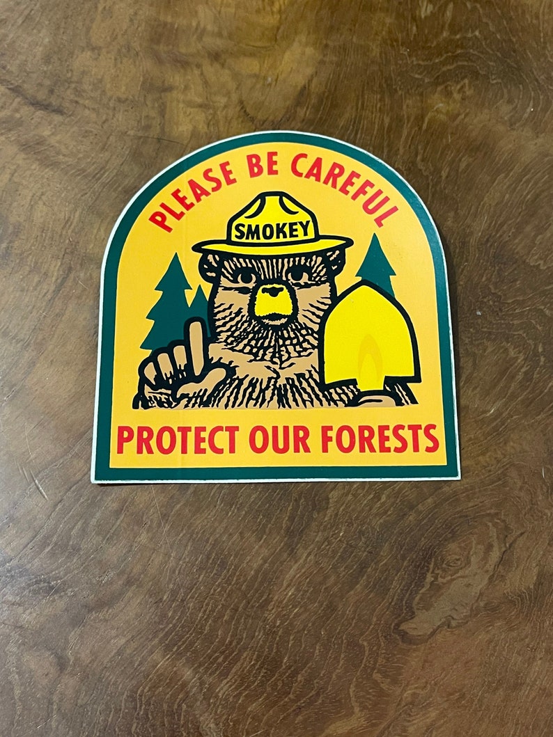 Vintage Smokey the Bear Decal - Etsy
