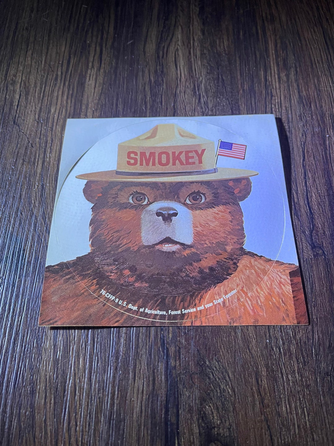 Vintage Smokey the Bear 1970s Decal - Etsy