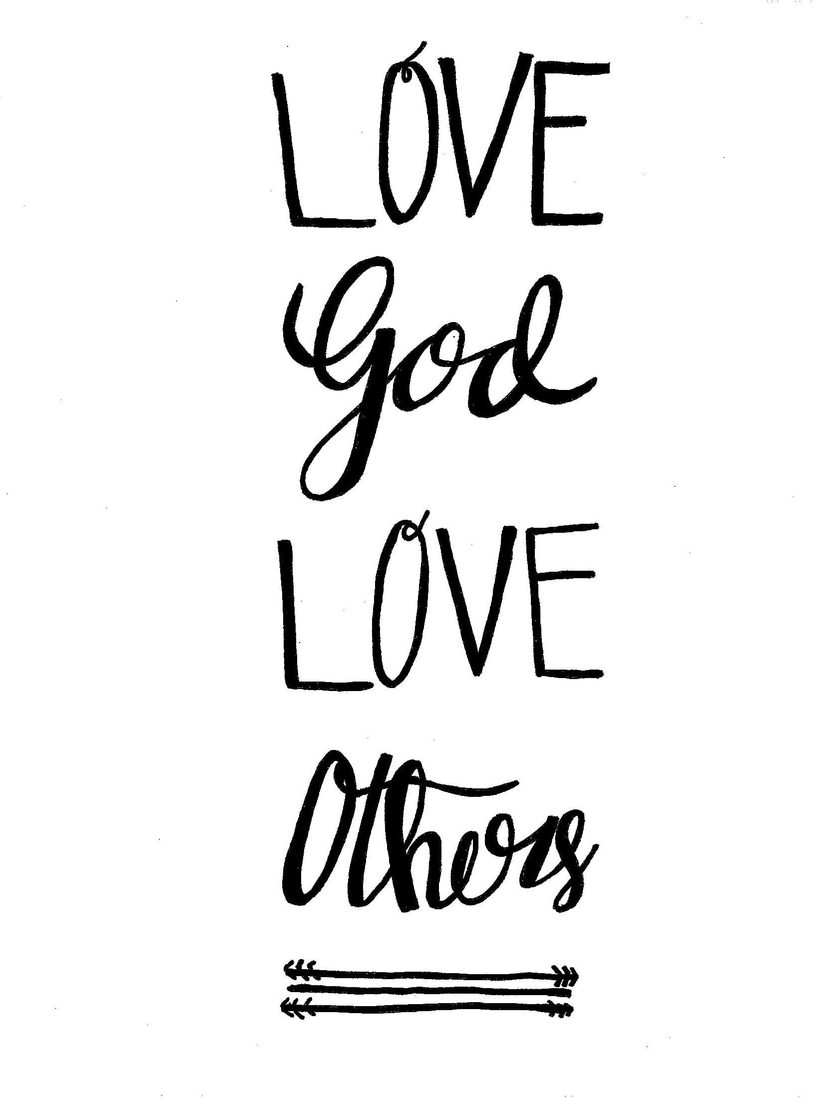 Love God Love Others Printable Bible Verse Printable | Etsy