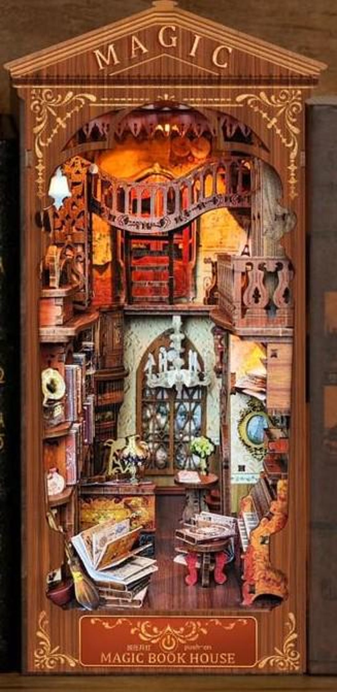 Made-to-order or DIY Book Nook Shelf Insert Diorama for Bookshelf ...