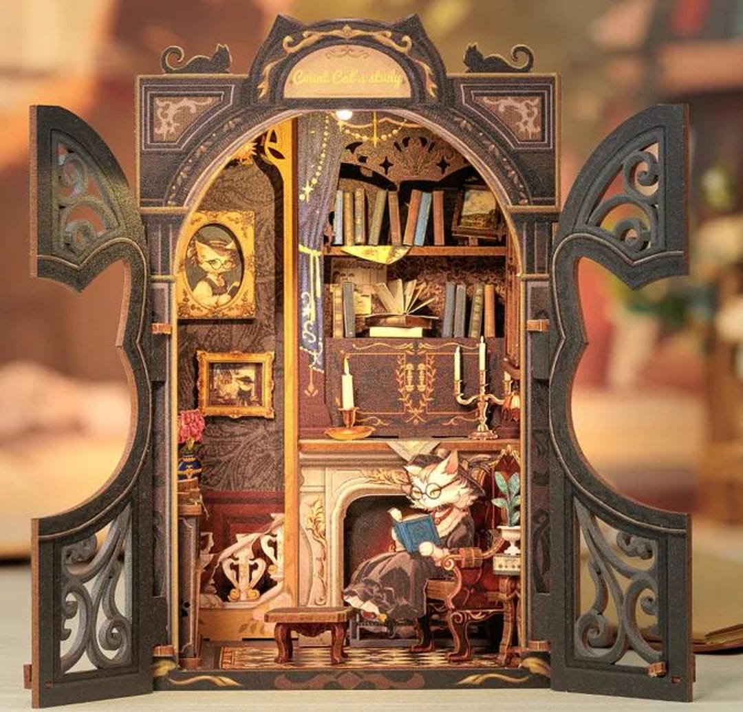 Made-to-order or DIY Book Nook Shelf Insert Diorama for Bookshelf ...