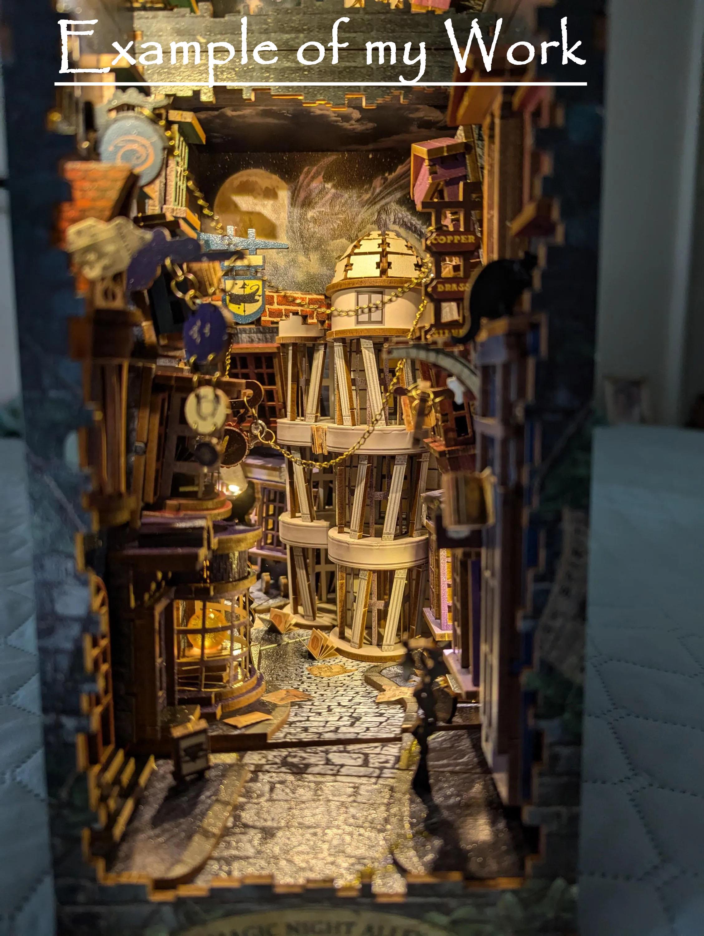 Made-to-order or DIY Book Nook Shelf Insert Diorama for Bookshelf (su ...