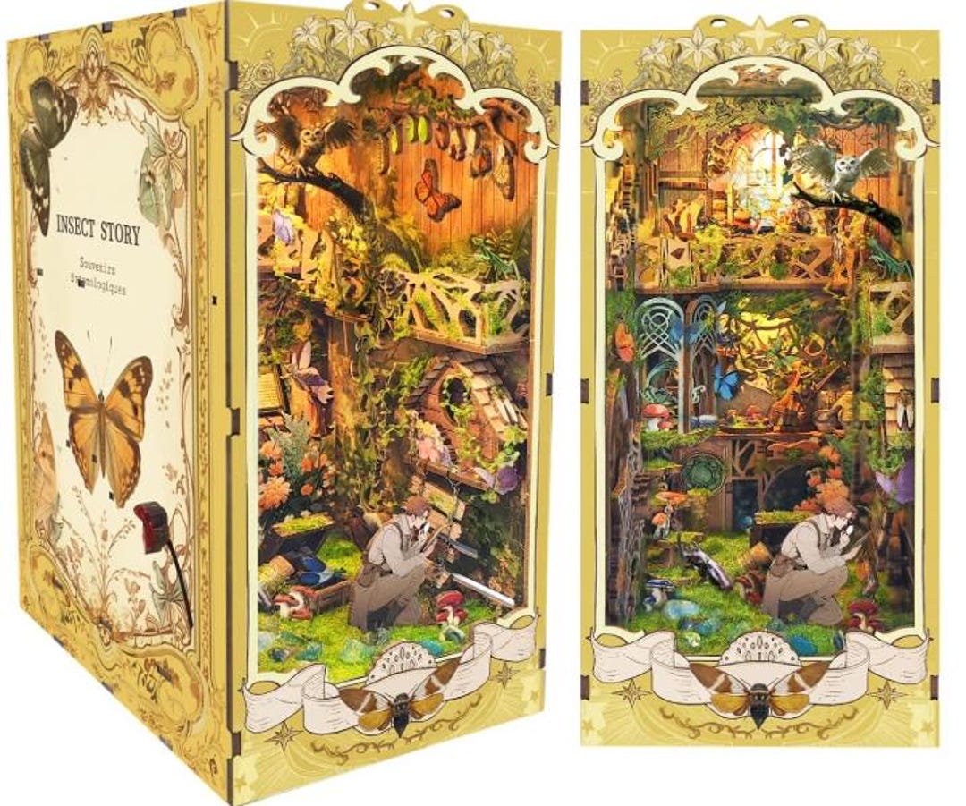 Made-to-order or DIY Book Nook Shelf Insert Diorama for Bookshelf (the ...