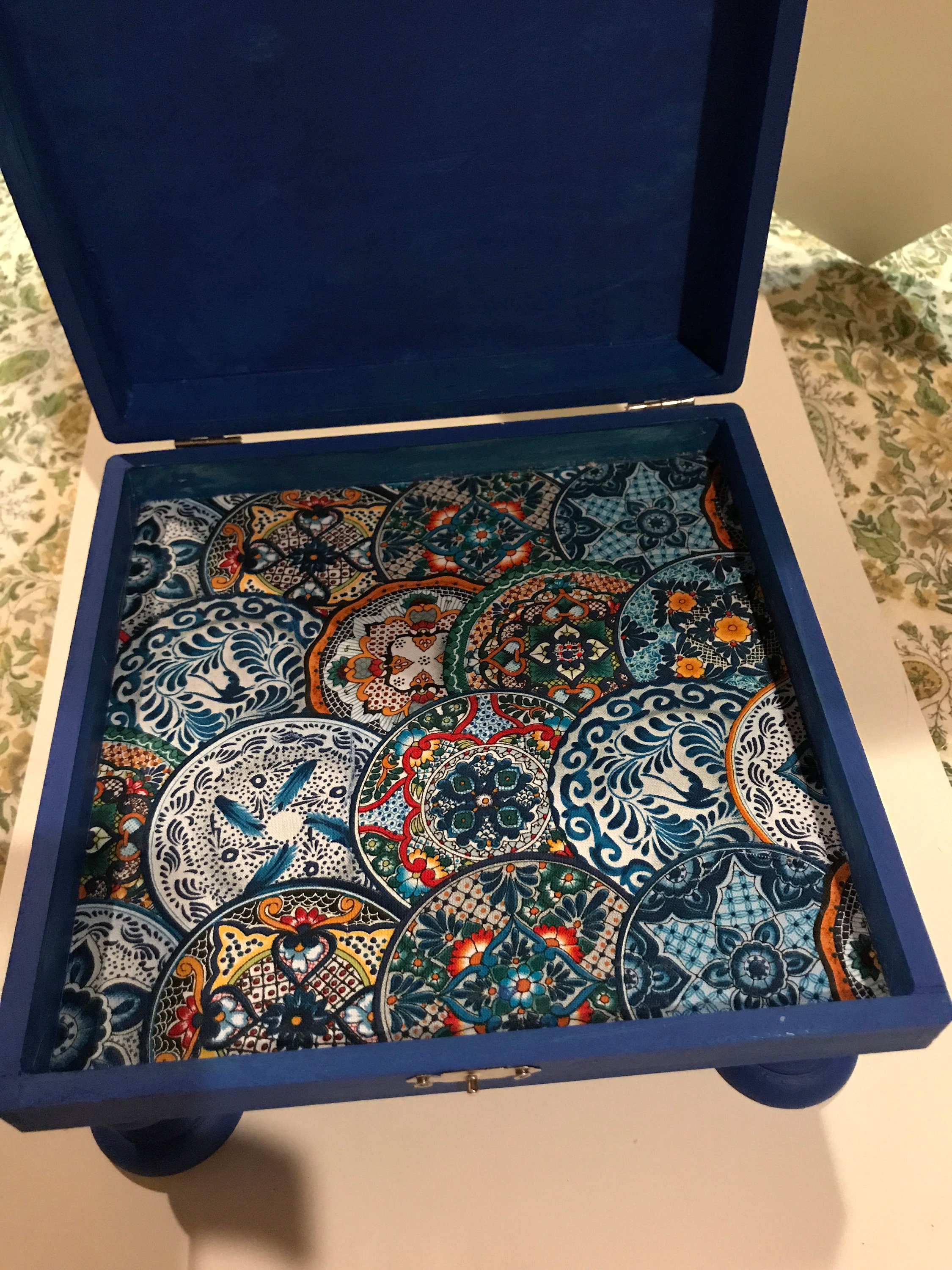 Metal Embossed Wood Box - Etsy