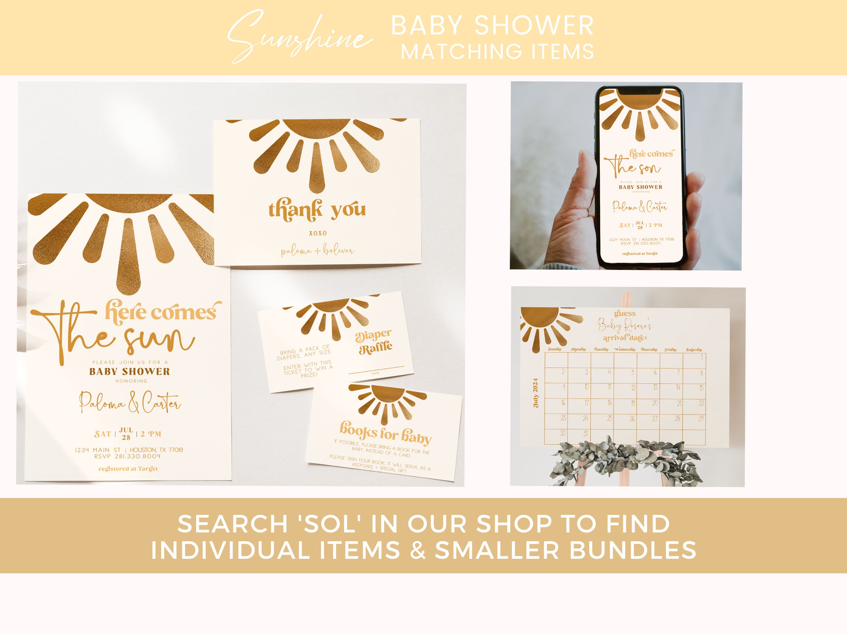 Editable Champagne Baby Shower Favor Tags Template Sunshine Baby Shower ...