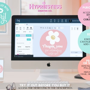 Editable Daisy Favor Tags | Daisy Gift Tags | Daisy Party Décor | Round ...