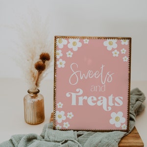 Editable Daisy Birthday Sign | Sweets & Treats Table Sign | Daisy Party ...