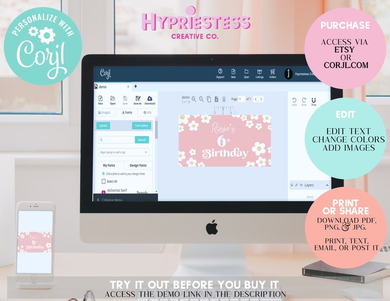 Editable Daisy Birthday Party Gable Box Label Daisy Treat Box Daisy ...