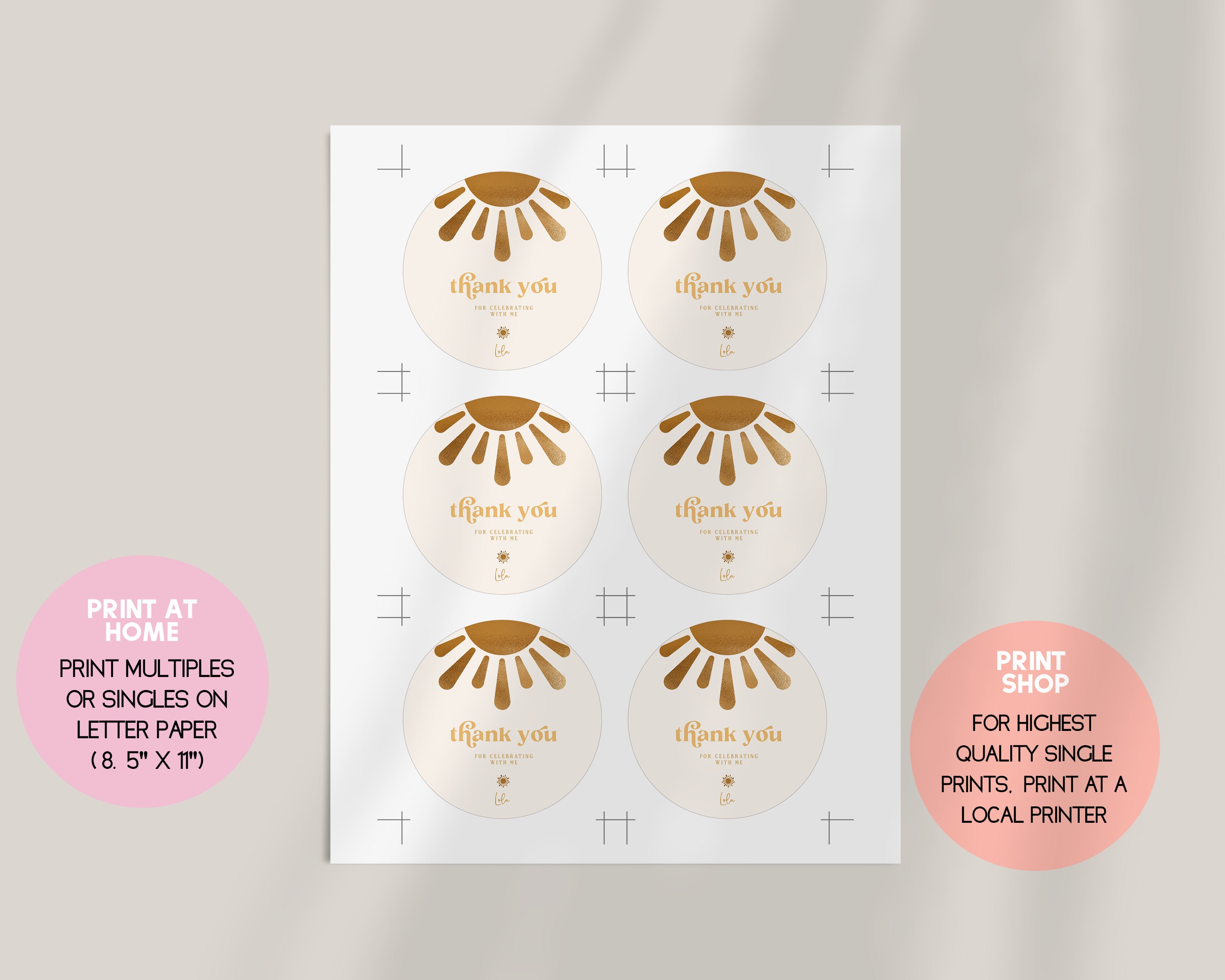 Editable Sunshine Thank You Tags, Sun Favor Tags, Sunshine Birthday ...